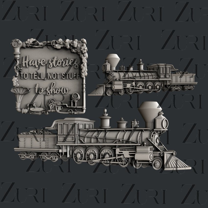 Steampunk Locomotive Set 1 – Zuri Designs Inc